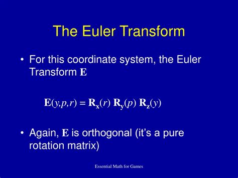 Ppt Essential Math For Games Affine Transformations Powerpoint Presentation Id 9366968