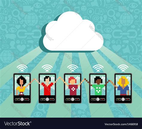 Cloud Computing Cell Phone Concept Royalty Free Vector Image