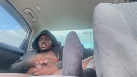 Stroking My Big Black Dick In My Car Before I Bust While My Boss Looks For Me Xxx Mobile Porno