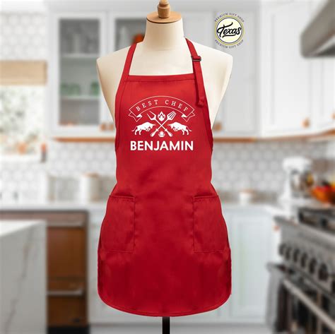 Custom Name Best Chef Apron Grill Daddy Apron Fathers Day T Bbq