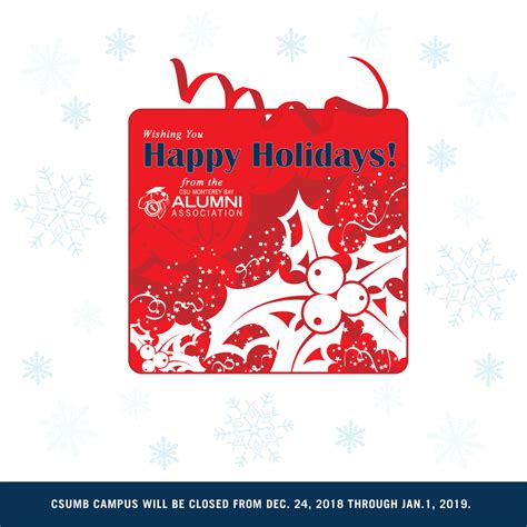 Happy Holidays To All Of Our Csumb Alumni Association Facebook