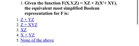 Solved 3 Given The Function Fxyz Xz Zx Xy The
