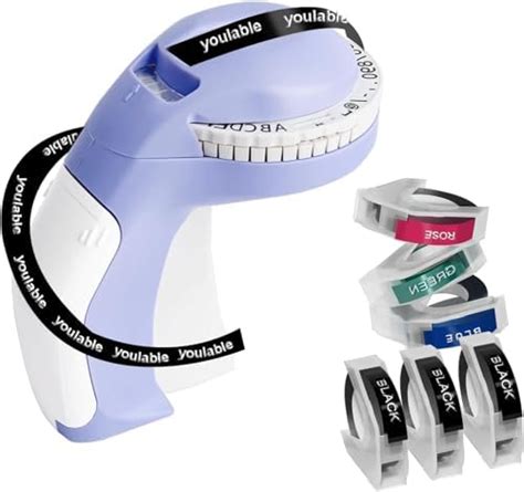 Embossing Label Maker With 6 Label Tapes 3d Embosser