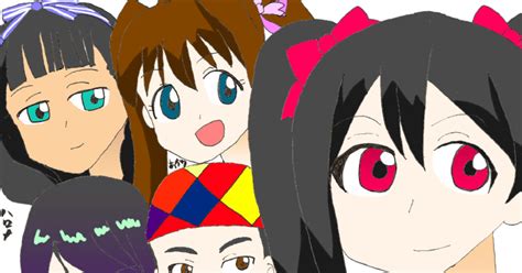 ラブライブ にこ、鶴姫、あかり、ハロナ、灯佳 バースデー オヲタツのイラスト Pixiv