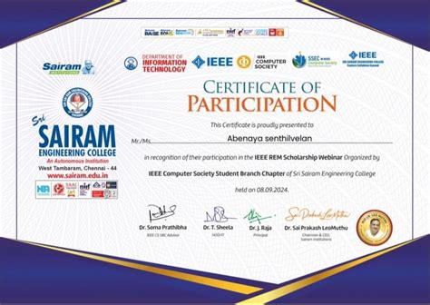 Ieee Scholarshipwebinar Srisairamengineeringcollege Learning Continuousimprovement