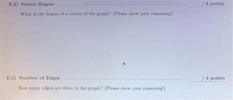 Solved Let Gv E Be A Simple Graph Where The Vertex Set V