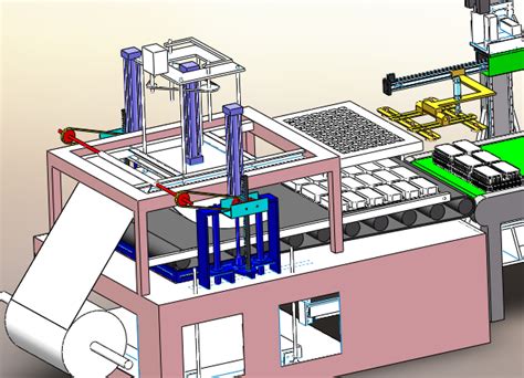 吸塑件自动堆叠机3D模型图纸 SOLIDWORKS设计 SOLIDWORKS 2014 模型图纸下载 懒石网