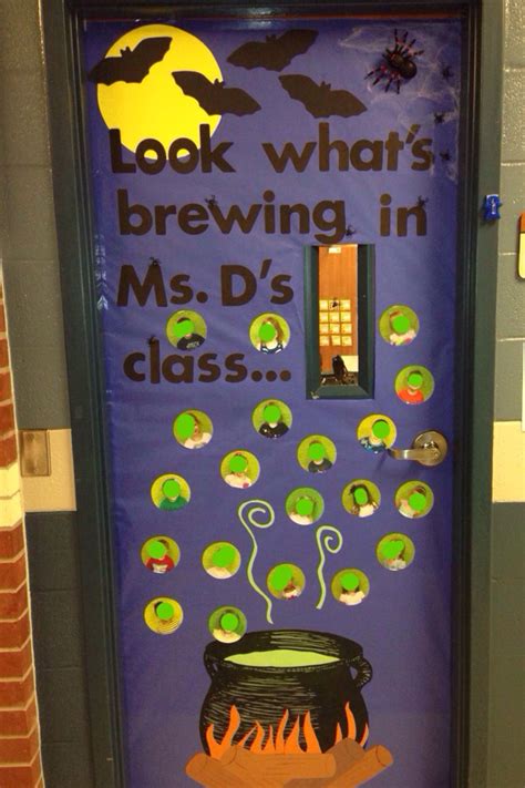 October Class Door Idea Halloween Classroom Decorations Halloween Diy Door Halloween Bulletin