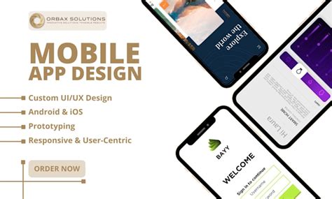 Do Mobile App Ui Ux Design For Android And Ios By Orbaxsolutions Fiverr