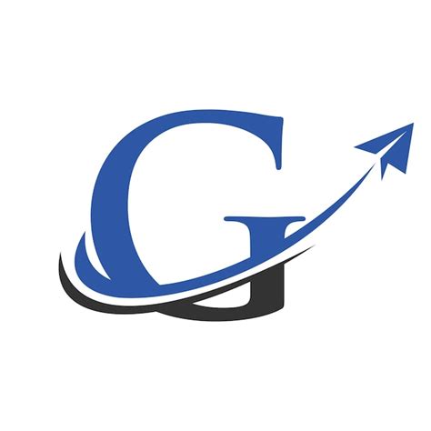 Logotipo de viaje en plantilla de vector de letra g diseño de logotipo de viaje aéreo de letra g