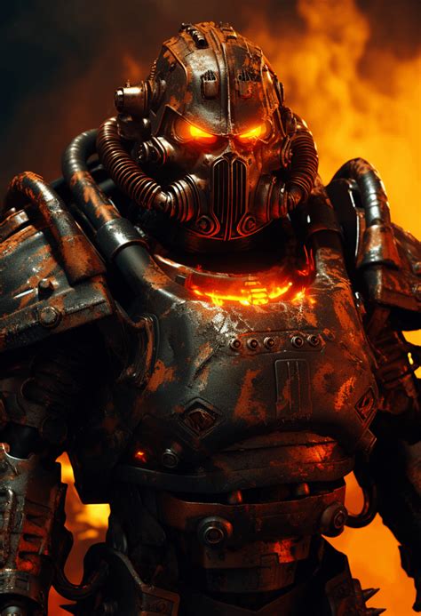 Enclave Hellfire Power Armor Rmidjourney