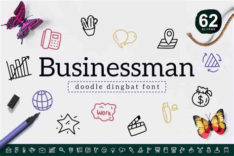Businessman Dingbat Font Dfonts