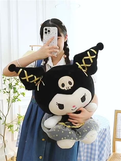 Black Gold Kuromi Plush Toys Cartoon Kt Doll Plush Toys All Sizes Plush