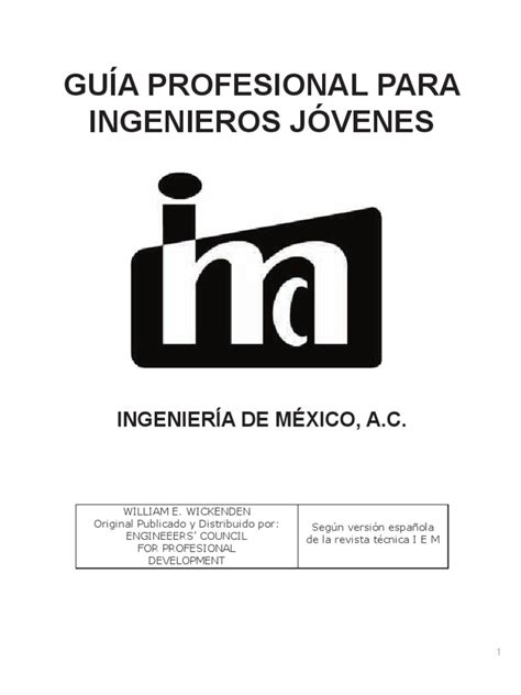 Guía Profesional Para Jóvenes Ingenieros Pdf Ingeniería Creatividad