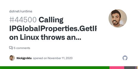 Calling IPGlobalProperties GetIPGlobalProperties