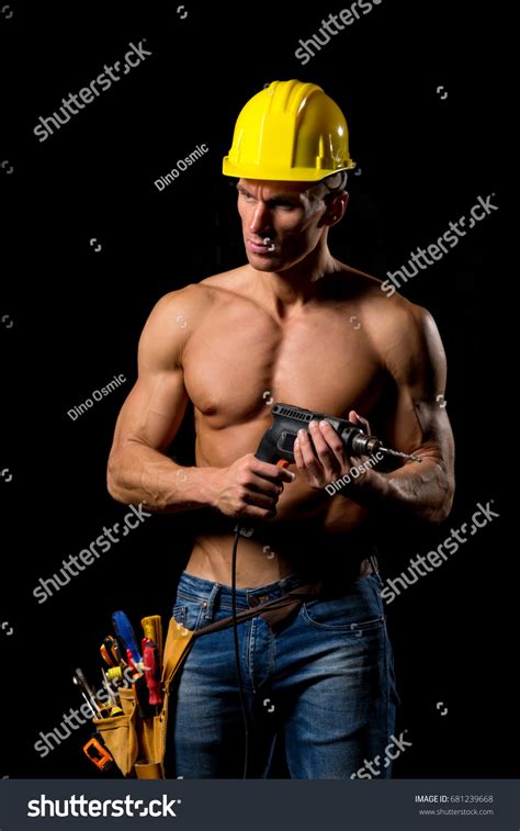 Man Shirtless Worker Construction Over 773 Royalty Free Licensable