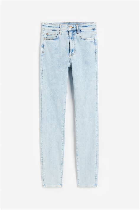 True To You Skinny Ultra High Ankle Jeans Pale Denim Blue Ladies