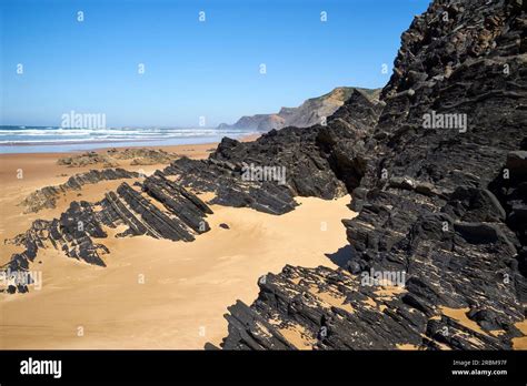 Praia Da Cordoama And Praia Do Castelejo On The Atlantic Ocean Near