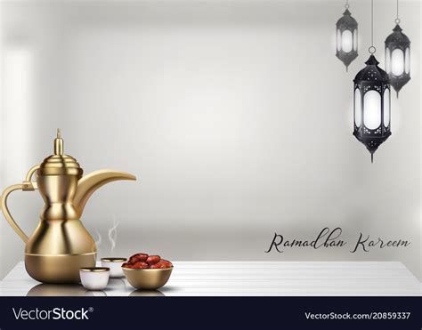 Ramadan Kareem Background Iftar Party Celebration Vector Image