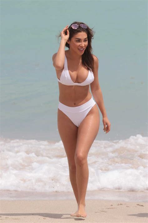 Chantel Jeffries Wears A White Bikini At The Beach In Miami 03 25 2017