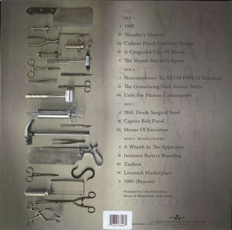 Carcass Surgical Steel Complete Edition Lilac Uk 2 Lp Vinyl Set