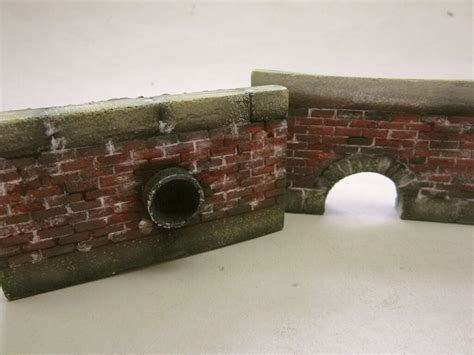 Fog Models 1 35 Scale Small Culvert Bridge 2 Wall Sections 85mm Wide