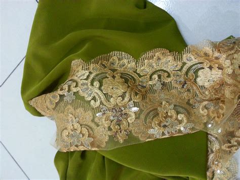 Sweetlady And Beads Baju Kurung Moden Border Lace Gold