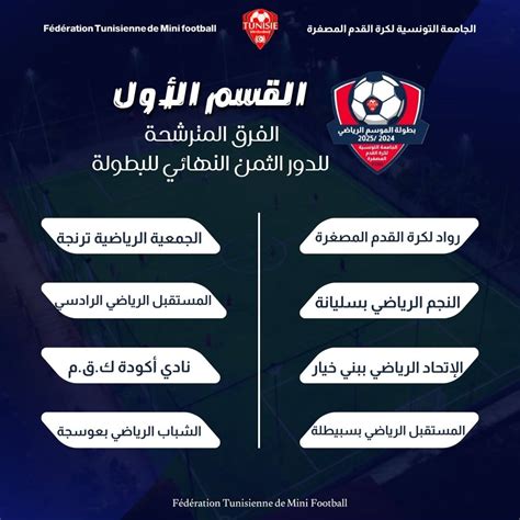 ‎الج الجامعة التونسية لكرة القدم المصغرة الصفحة الرسمية