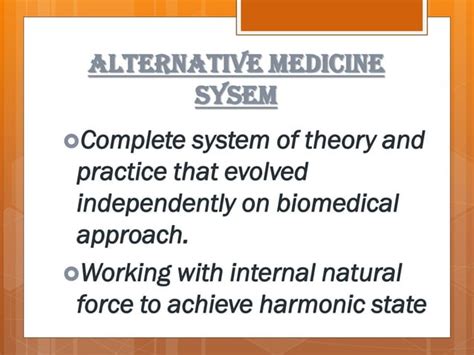 Alternative Modalities And Complementary System Pdf