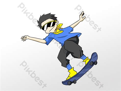 28 000 ภาพ การ์ตูนกีฬาสเก็ตบอร์ดเด็กผู้ชาย ดาวน์โหลดฟรี Pikbest