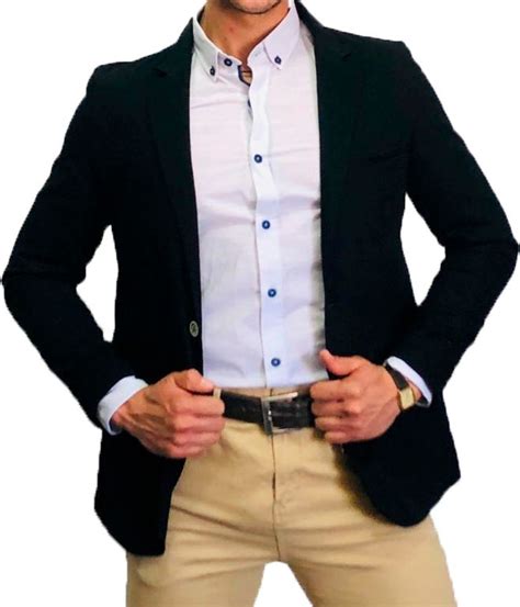 Sacos De Moda Para Hombre De Color Negro Brillante Ropa Para Hombres