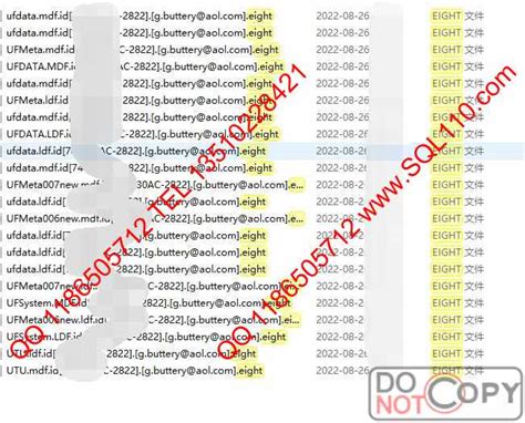 Eight勒索病毒解密 服务器中毒解密eight 数据库中勒索病毒解密eight Eight勒索病毒解密 服务器中毒解密eight 数据库中勒索病毒解密eight