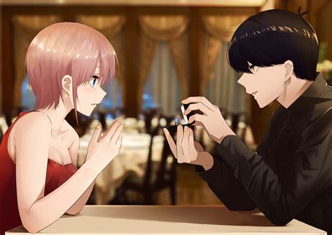 Nakano Ichika And Uesugi Fuutarou Go Toubun No Hanayome Drawn By