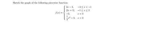 Answered Sketch The Graph Of The Following Piecewise Function 4