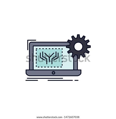 Blueprint Circuit Electronics Engineering Hardware Flat Stock Vector Royalty Free 1472607038