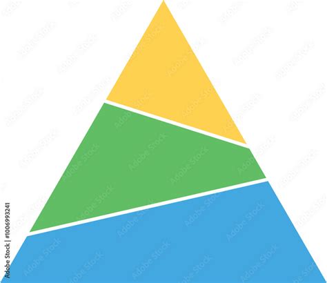 Infographic Pyramid Chart Color Step Diagram Layout Stock Vector