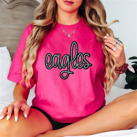 Eagles Sequin Patch Heliconia Everyday Tee