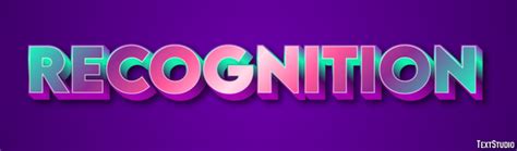Recognition Text Effect And Logo Design Word