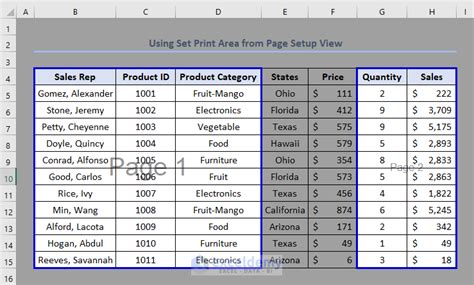 How To Set Print Area For Multiple Pages In Excel Ways