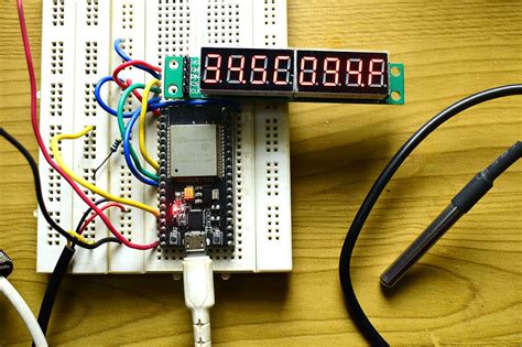 Esp32 Web Server With Ds18b20 And Max7912 7segment Display Interface