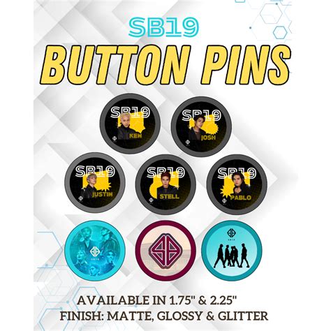 Pin Badge Sb19 Fanmade Button Pin Shopee Philippines