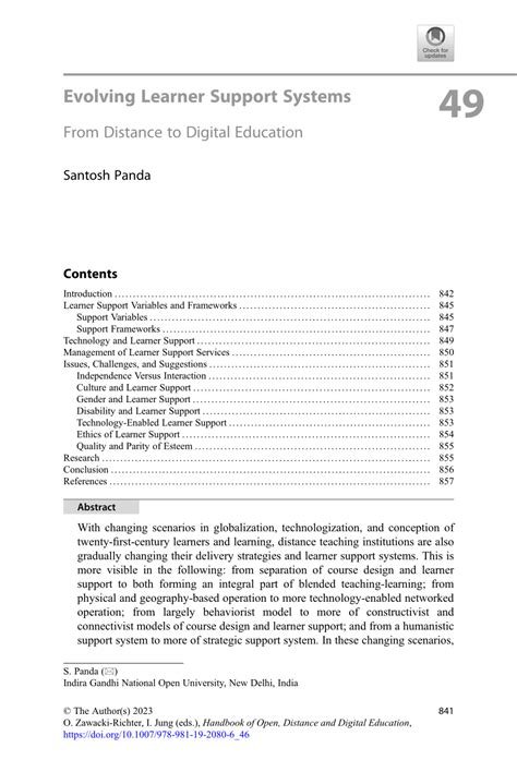 Pdf Evolving Learner Support Systems From Distance To Digital Education