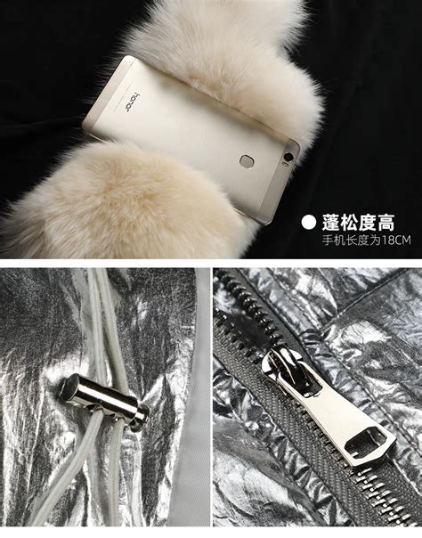 Зимняя куртка для женщин Брендовое большое пальто с натуральным лисьим мехом на утином пуху