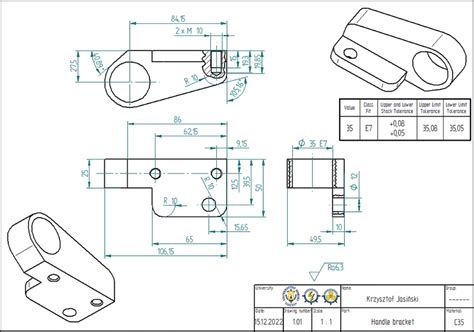 Technical Drawing Of The Holder Bracket Own Development Download