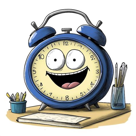 Cute Cartoon Clock Design Premium Ai Generated Image