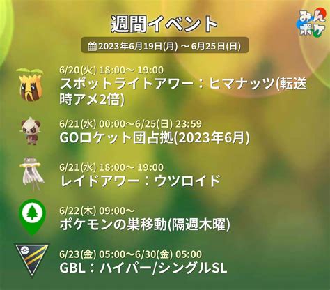 ポケモンgo攻略⚡みんポケ On Twitter 【今週のイベント】 色違いヤンチャムが初登場します ️ ︎火スポライヒマナッツ ️