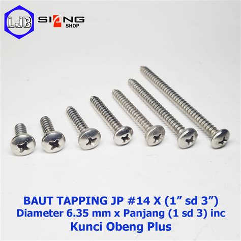Jual Baut Stainless Sekrup Tapping Screw Jp 14 Shopee Indonesia