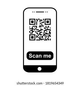 Scan Qr Code Mobile Phone Color Stock Vector Royalty Free 2156070131