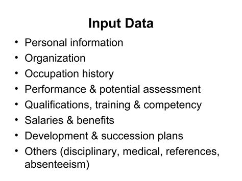 human resource information system and human resource planning ppt