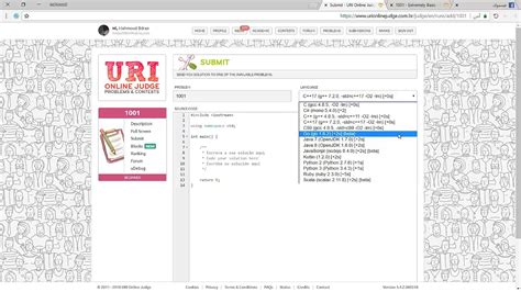 1 Uri Online Judge Problem 1001 Solution With C Language Youtube